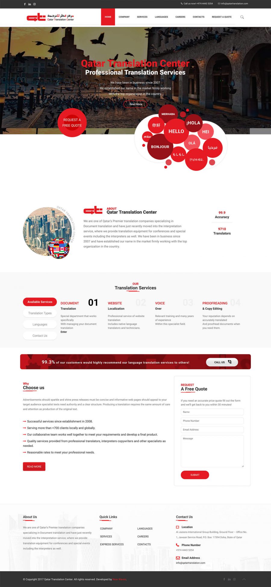 Qatar-Translation-Center - New Waves App Development